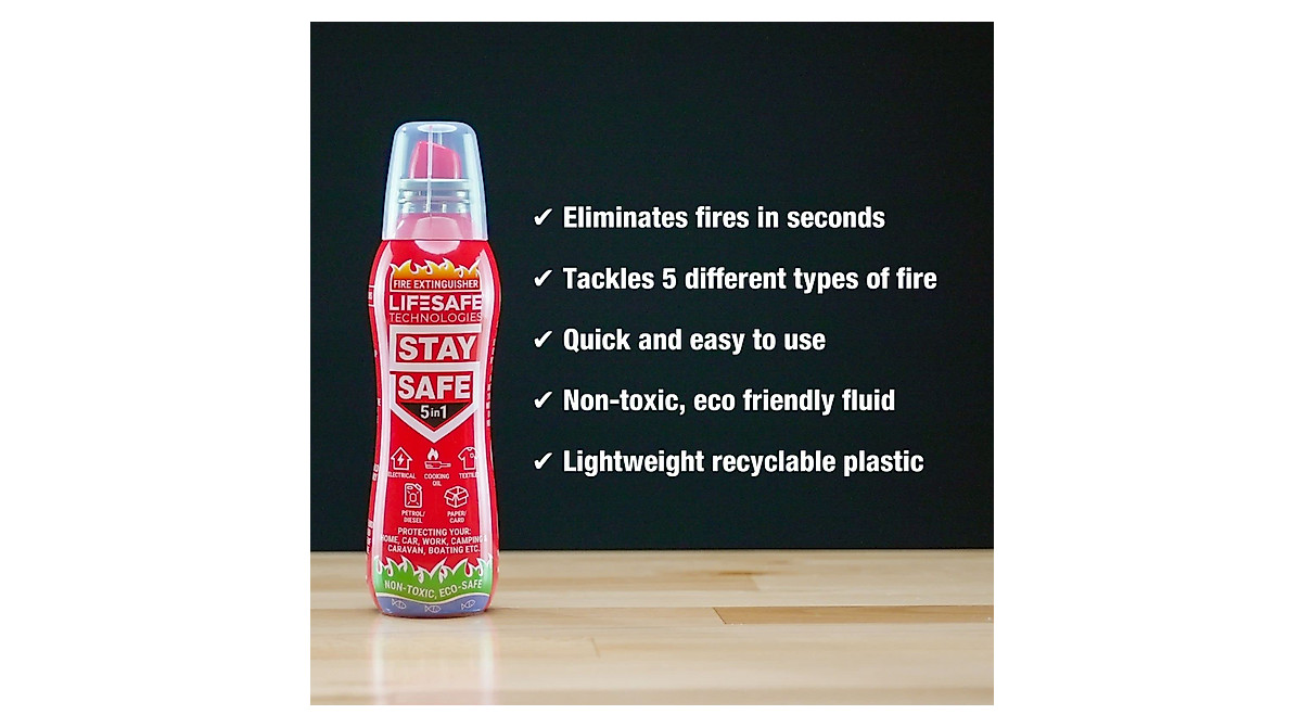 StaySafe 5-in-1 Fire Extinguisher | Fast & Eco-Friendly