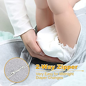 WODHOY Transition Swaddle, 2 Pack Baby Sleep Sack 3-6 Months Arms up Swaddle with Arms in/Out, 2-Way Zipper 100% Cotton 0.5 TOG Comfy Transitional Swaddle Sack Baby Swaddle for Boy Girl (Medium)