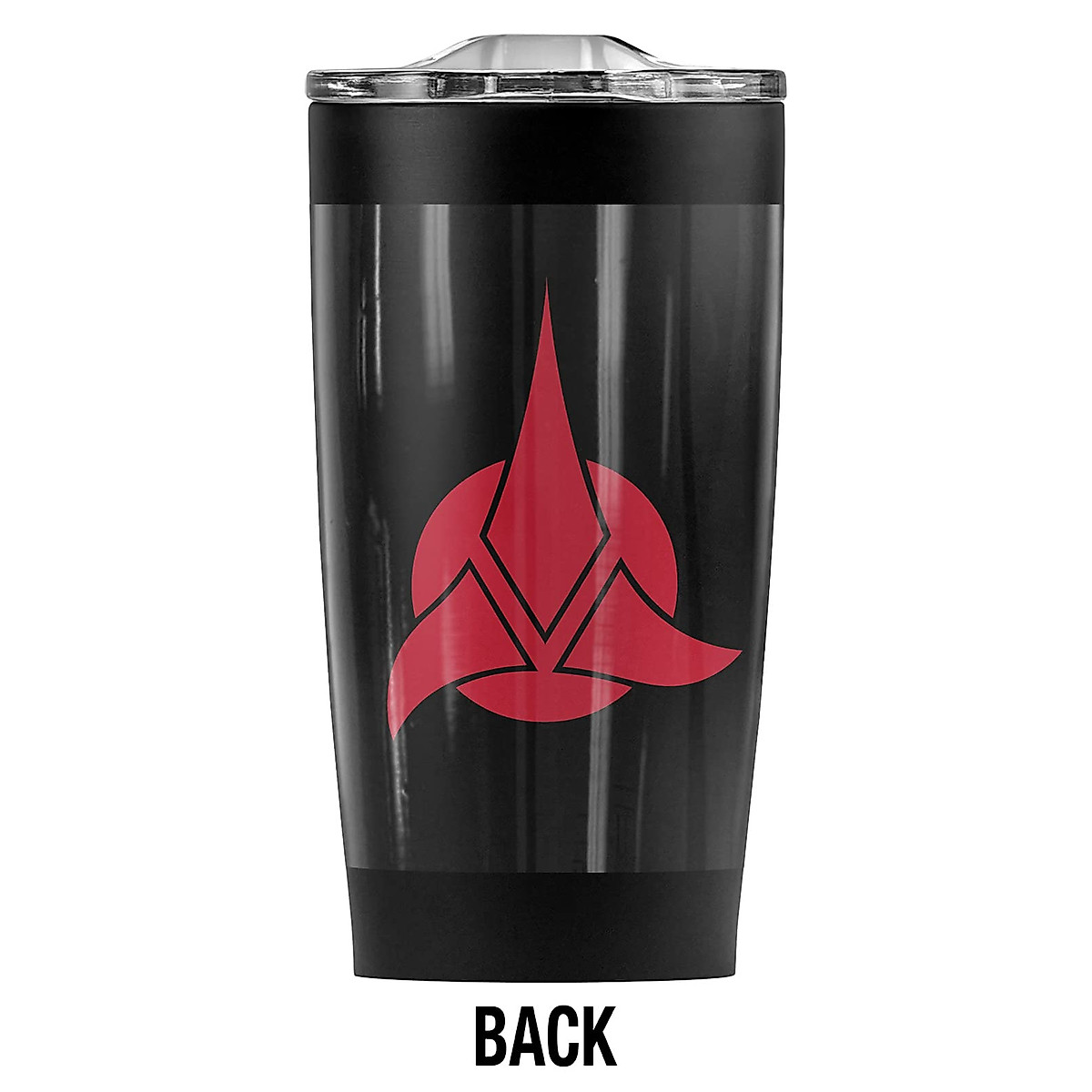 LOGOVISION Star Trek Klingon Empire Symbol Stainless Steel Tumbler 20 oz Coffee Travel Mug/Cup, Vacuum Insulated & Double Wall with Leakproof Sliding Lid | Great for Hot Drinks and Cold Beverages
