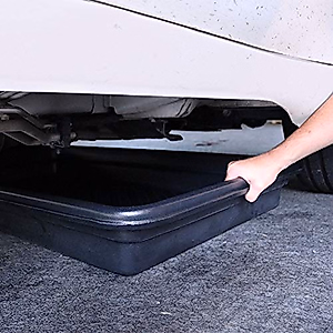 PIG Containment Tray New Pig Utility Tray 23-Gallon Sump Capacity 52" x 28" x 5" Plastic Tray PAK919, Black