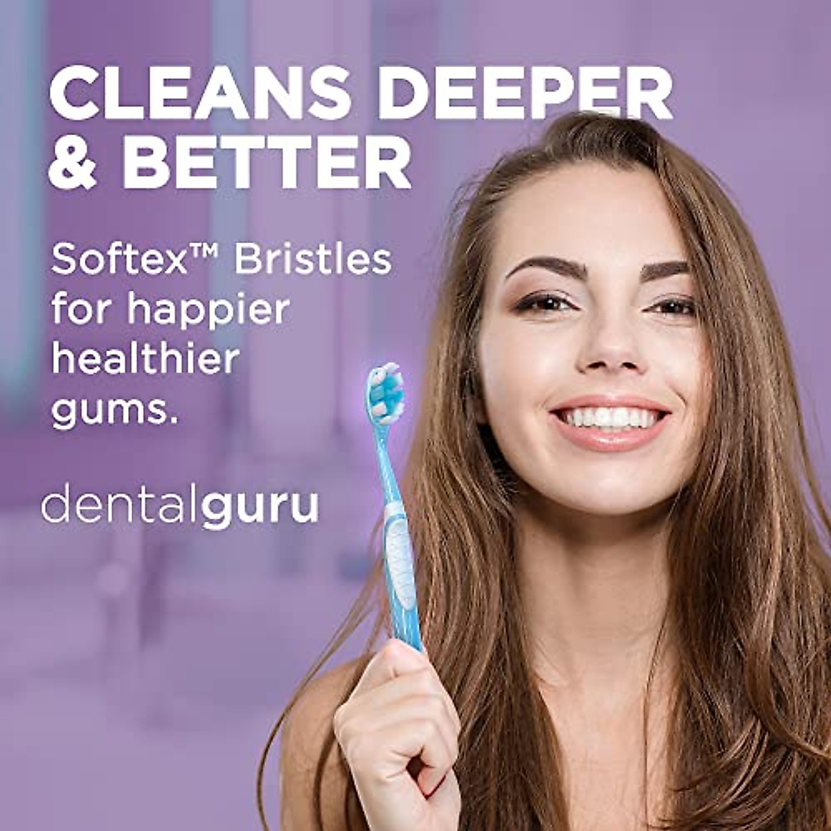 GuruNanda Butter on Gums Xtra Clean Toothbrush with Brush Cap, Soft Bristles for Sensitive Gums, Soft Toothbrush for Kids & Adults, 1ct