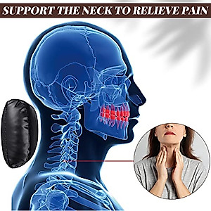 Sintuff 2 Pcs Leather Recliner Neck Pillow Leather Recliner Head Pillow Recliner Headrest Cushion Pillow for Body Relax Leather Recliner Head Pillow (Black)