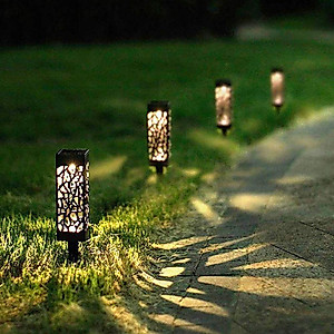 LIUCHUNYANSH Solar Garden Lights Solar Lights Garden Lights Hollow Out Lawn Lights Outdoor Waterproof Home Garden Garden Villa Landscape Decoration Street Lights (Size : 4 Pieces)