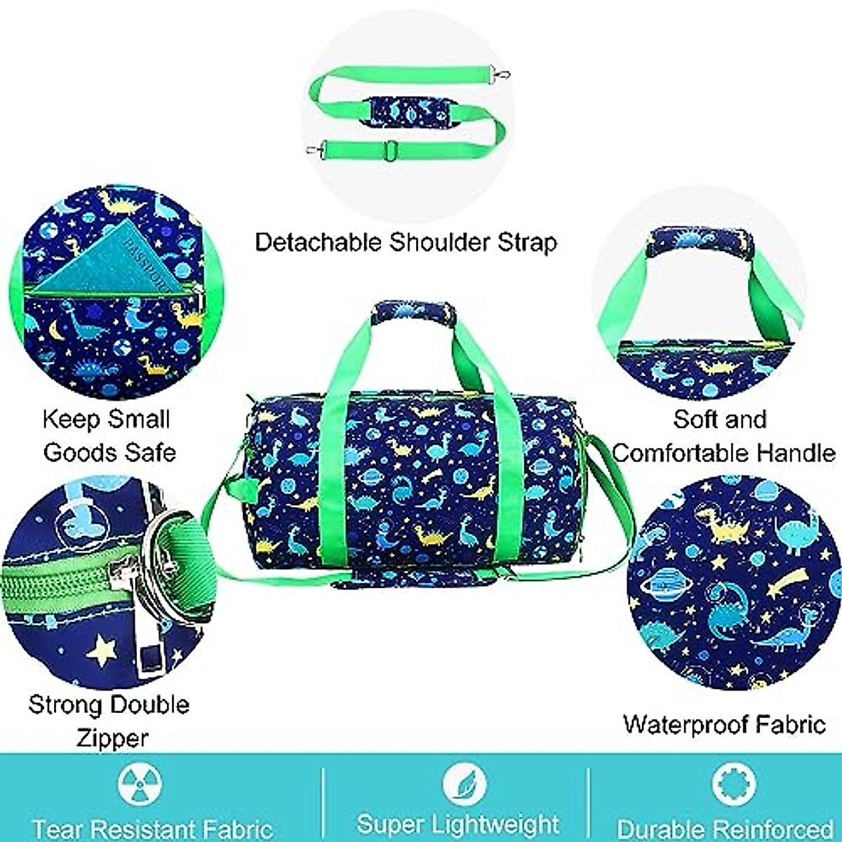 Duffle Bag for Boys Sport Gym Bags,Gymnastics Dance Bag,Travel Bag Overnighter Sleepover Bag with Shoe Compartment & Wet Pocket Teens Weekender Carry On Bag