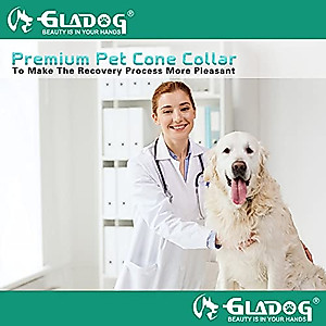GLADOG Soft Dog Cone Collar, 3 PCS (XL is Only 1 PCS) Flexible Plastic Cone for Dogs After Surgery, Dog Recovery Collar, Adjustable E-Collar for Large/Medium/Small Dogs Cat, Comfy Elizabethan Collar