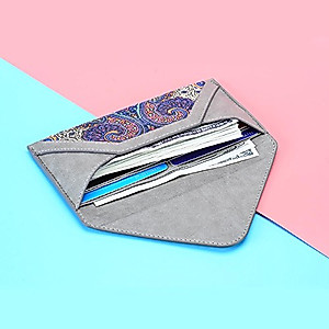 XEYOU Women's Card Wallet Envelope Style Credit Card Holder Cute Cash Wallet for Ladies