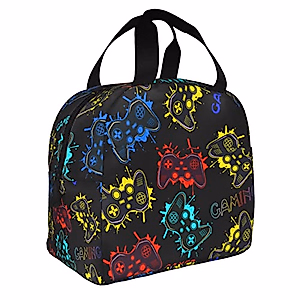 Hellokugou Lunch Bag For Kids Witch Hat Broom Owl Reusable Lunch Box Portable Handbag Box Travel Beach Picnic