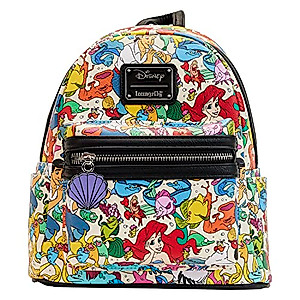 Loungefly Disney The Little Mermaid All Over Print Womens Double Strap Shoulder Bag Purse