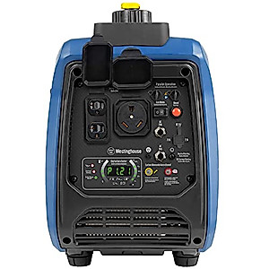 Westinghouse 2550 Peak Watt Super Quiet & Lightweight Portable Inverter Generator, RV Ready 30A Outlet, Gas Powered, CO Sensor, Parallel Capable, Long Run Time,Blue