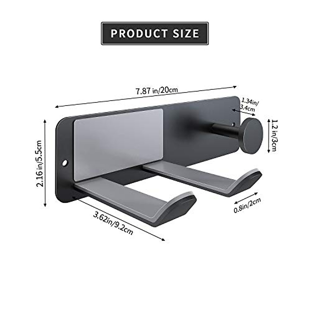 FLE Hair Dryer Holder Wall Mounted, New Upgrade Stainless Steel Self Adhesive Blow Dryer Holder Rack for Dyson Supersonic Hair Dryer,Black