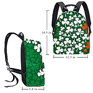 VBFOFBV Travel Backpack, Laptop Backpack for Women Men, Fashion Backpack, St. Patrick'S Day Clover