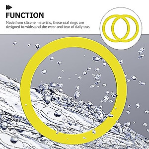 Angoily Toilet Tank Parts 2pcs Flush Valve Seal Silicone Rings Toilet Replacement Flushing Gasket Toilet Tank Parts Seal Rings Bathroom Toilet Repair Parts Toilet Parts Replacement Kit