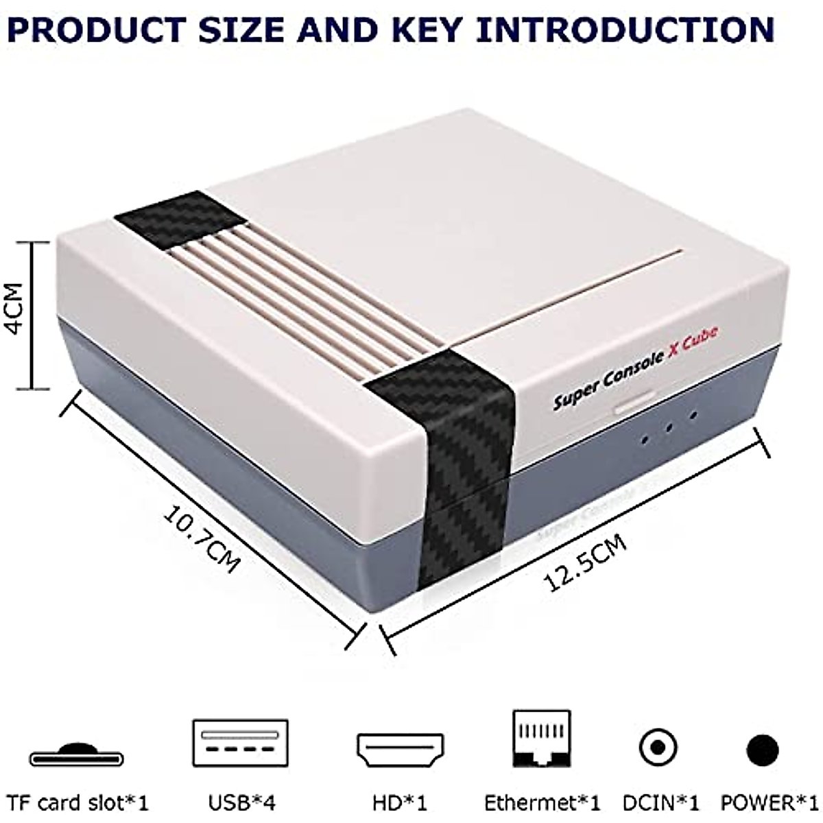 Retro Game Console Built in 117,000+ Classic Game,Super Console X Cube Mini Video Game Console Support 4K TV,Emulator Console Compatible with Most Emulators,Up to 4 Players,LAN/WiFi,Best Gifts