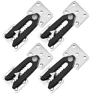 Waziaqoc 4 Pcs Sectional Couch Connector, Heavy Duty Couch Snap Alligator Sofa Connector Sofa Interlocking Connector Furniture Joint Snap with Mounting Screws