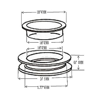 TUNAMAQU Umbrella Hole Ring Plug Set, Table hole cover, Umbrella table ring, for Tempered Glass Outdoors Table (Pack of 2)