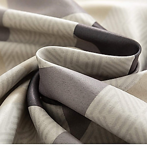 SNLARFOX Geometric Fabric Blackout Curtain, Ombre Blue Cubes Like Print Diamond Polyester Window Curtain Set, 63-Inch Living Room/Home Decor Curtains