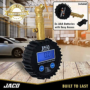JACO Elite Digital Tire Pressure Gauge - Professional Accuracy - 100 PSI