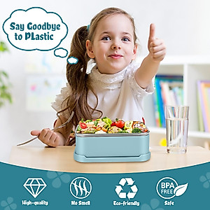 Oyrlize 4Pack Stainless Steel Snack Containers (18oz/1.6oz)- Snackbox Reusable Small Lunch box Leakproof Stainless Steel Food Storage Container Metal Mini Bento Box with Dip Containers