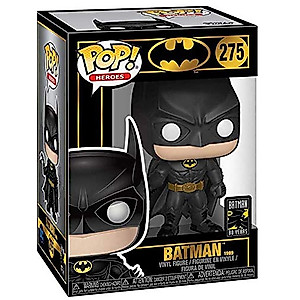 POP DC Heroes: Batman 80th - Batman (1989) Funko Vinyl Figure (Bundled with Compatible Box Protector Case), Multicolor, 3.75 inches
