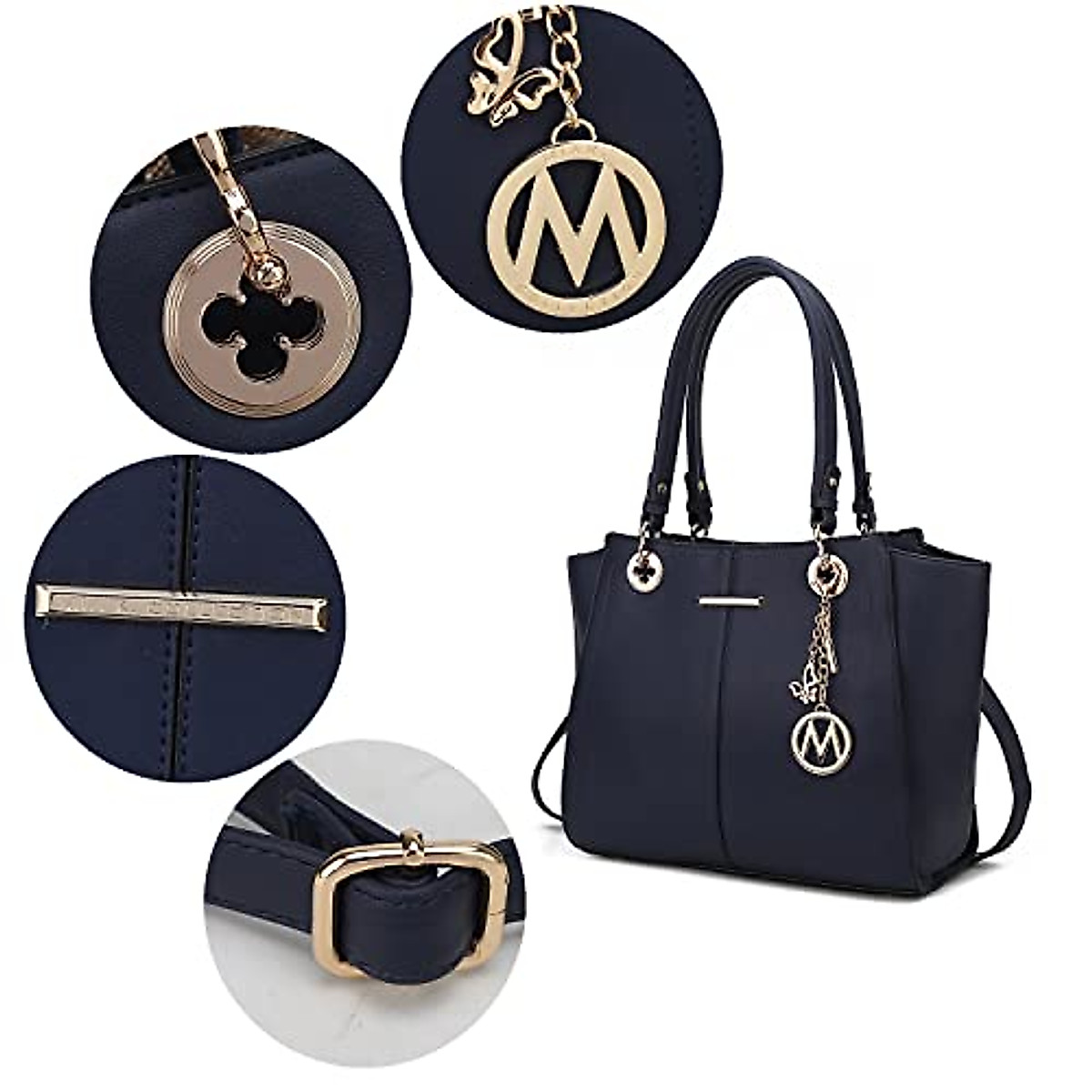 MKF Collection Tote Bag for Women, Vegan Leather Satchel Wristlet wallet Shoulder bag Top-Handle Hobo Purse Handbag