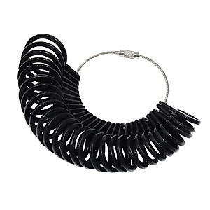 NIUPIKA Ring Sizer Set Finger Size Gauge Measure Tool Jewelry Sizing Tools Rings Size 1-13 with Half Size 27 Pieces