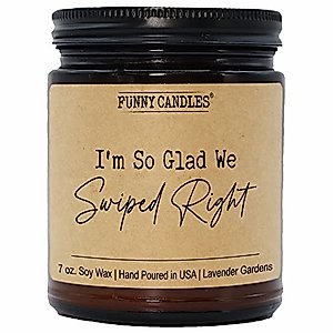 I’m Glad I Swiped Right - Romantic Gifts, I Love You Gifts for Her, Him - Funny Anniversary, Just Because, Birthday Gifts for Girlfriend, Boyfriend, Husband, Fiancé, Wife Gifts, Handcrafted in USA