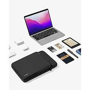 tomtoc 360 Protective Laptop Sleeve Designed for 16-inch New MacBook Pro M4/M3/M2/M1 Pro/Max 2024-2019, Water-Resistant Well-Organized Accessory Sleeve Case with Handle