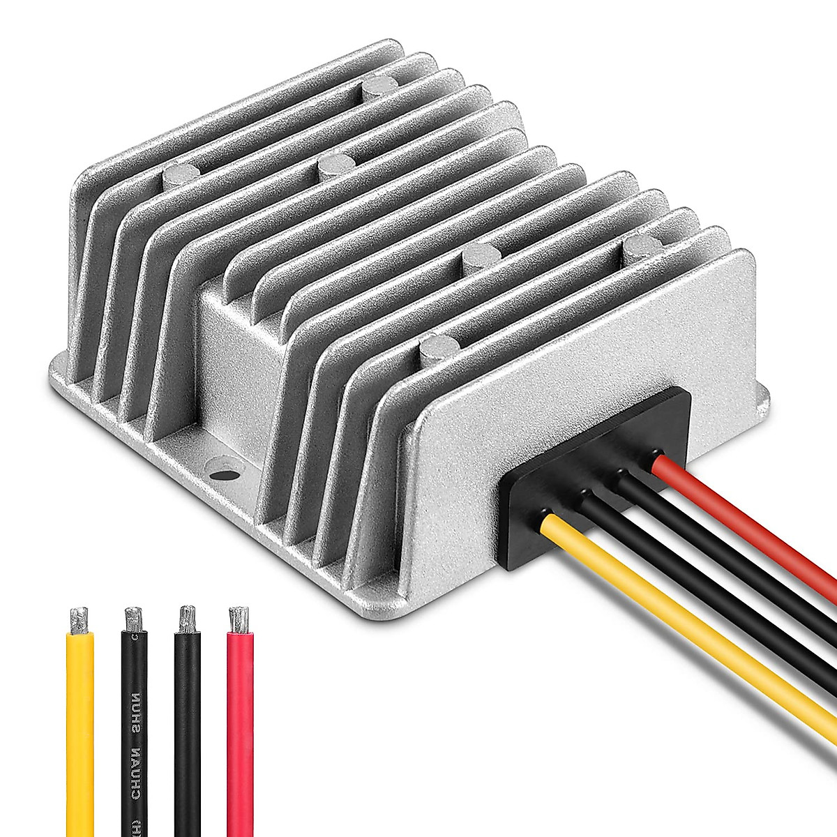 Kohree 24V to 12V Step Down Converter Regulator Reducer 20A 240W Golf Cart DC/DC Converter Regulator Reducer Waterproof for Club Car Truck Vehicle Boat Solar System Scooters Bicycles