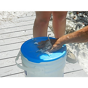 LitterBin Bucket Trash Lid - Blue