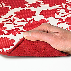 The Original Red Floral Dish Drying Mat