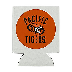 University of the Pacific Tigers Logo Can Cooler - Drink Sleeve Hugger Collapsible Insulator - Beverage Insulated Holder