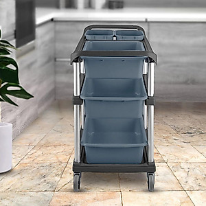 Storage Cart 3 Tier Heavy Duty Commercial Grade Utility Cart,Carts With Wheels,Multi-Function Mobile Shelving Unit Organizer for Hotel,Restaurant,Kitchen, Bedroom,Laundry Room( Size : 88*46.5*94 cm )