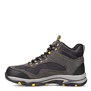 Skechers Men's Waterproof Boot Hiking, Grey, 10.5