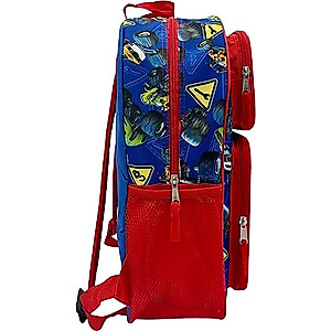 Fast Forward Blaze And The Monster Machines 16" Licensed Cargo School Backpack For Boys (Blue-Red)