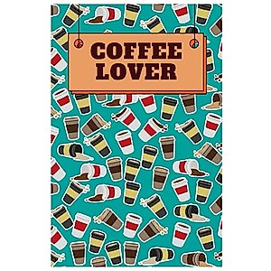 Composition Notebook with Pages with Coffee Stains, for Adults and Teens, Ideal for gift for Coffee Lover, Diary, Planner, Journal: Medium Ruled, 120 pages, 6 x 9 in