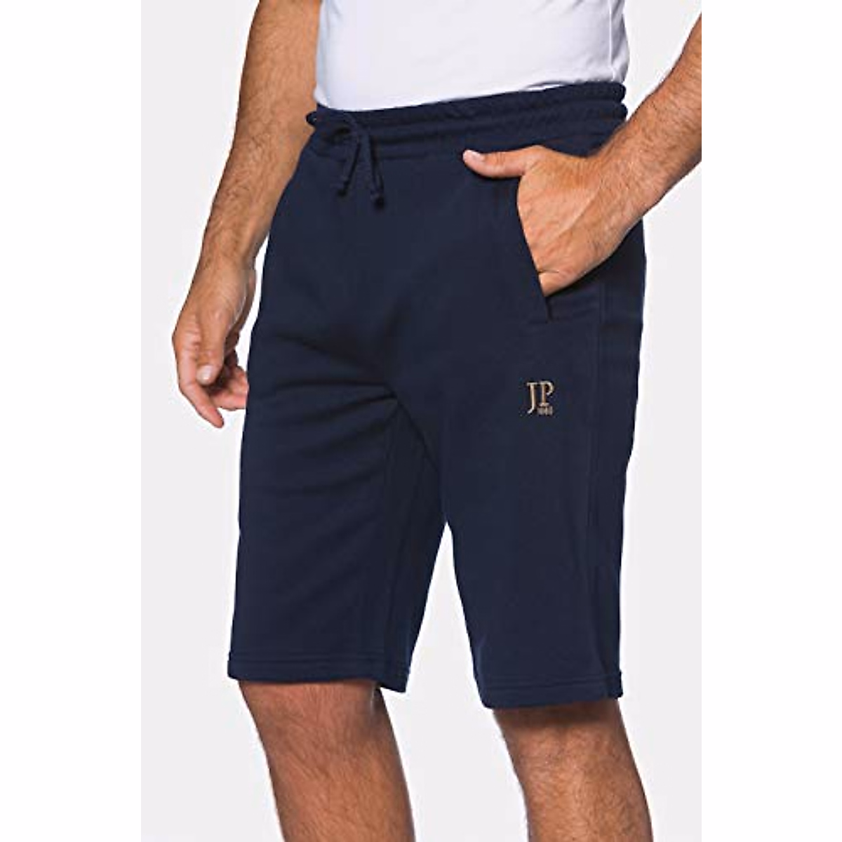 JP 1880 Menswear Big & Tall Plus Size L-8XL JP Logo Comfy Sweat Shorts Navy Blue XXXX-Large 702636 70