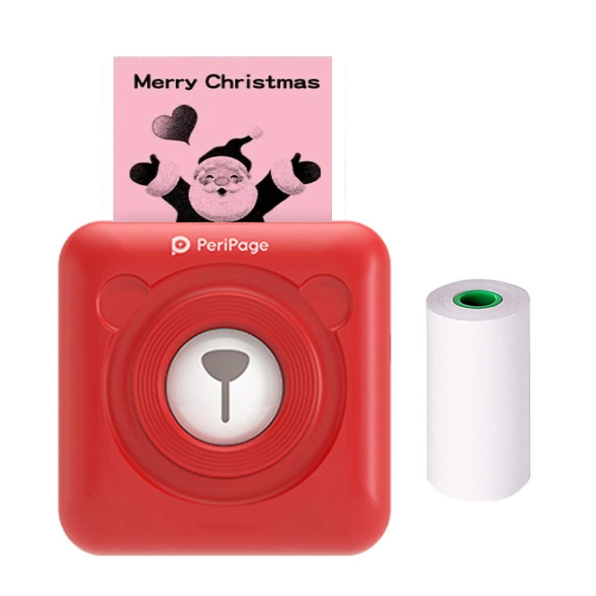 JEPOD A6 PeriPage Mini Portable Bluetooth Wireless Photo Printer Pocket Thermal Printer Mobile Printer Supports Android iOS (Red)