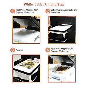 hrm Automatic T-Shirt Printing Machine Printer Tshirt Machine for Sweatshirts/Hoodies/Pants/Jeans etc,A3 dtg + ink