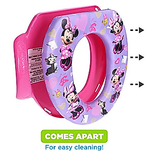 Disney Minnie Mouse 2 Pc "Happy Helpers" Essential Potty Training Set - Soft Potty Seat, Step Stool