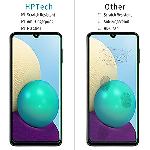HPTech (2 Pack) Designed for Samsung Galaxy A02s / Galaxy A02 Tempered Glass Screen Protector, Touch Sensitive, Easy to Install, Anti Scratch, Case Friendly