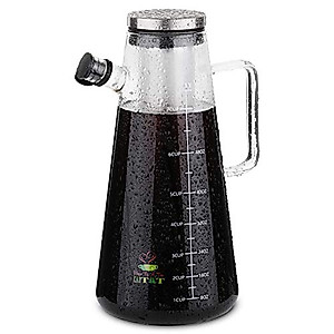 BTaT- Cold Brew Coffee Maker, Iced Coffee Maker, 2 Liter (2 Quart, 64 oz), Iced Tea Maker, Cold Brew Maker, Tea Pitcher, Coffee Accessories, Iced Tea Pitcher, Cold Brew System, Cold Brew Pitcher