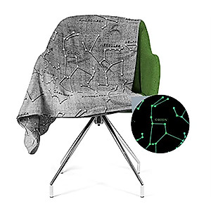 Constellation Blanket Glow in The Dark | Multiple Sizes | Popular Astronomy Constellations | Space, Solar System, Stargazing, Star Lovers & Astronomers Gift | Men, Women, Teen, Boys & Girls (80x60in)