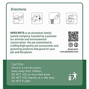 OPES Pets Cats & Dogs Eye & Face Wipes, Gently Removes Discharge, 100% Plant-Based, Biodegradable, 200 Count.
