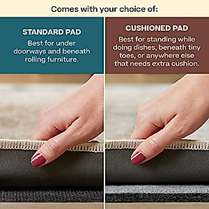 RUGGABLE Hendesi Heriz Washable Rug - Perfect Vintage Area Rug for Living Room Bedroom Kitchen - Pet & Child Friendly - Stain & Water Resistant - Cream 3'x5' (Standard Pad)