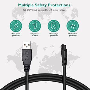 Lnauy for Nicwell Water Flosser Charger, Power Cord Compatible with Nicwell F5025 COSLUS F5020E Oralfree Cordless Portable Water Dental Flosser Replacement Power Supply Adapter Cable