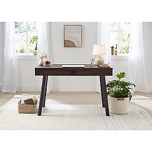 Realspace® 48"W Lancott Computer Desk, Dark Brown