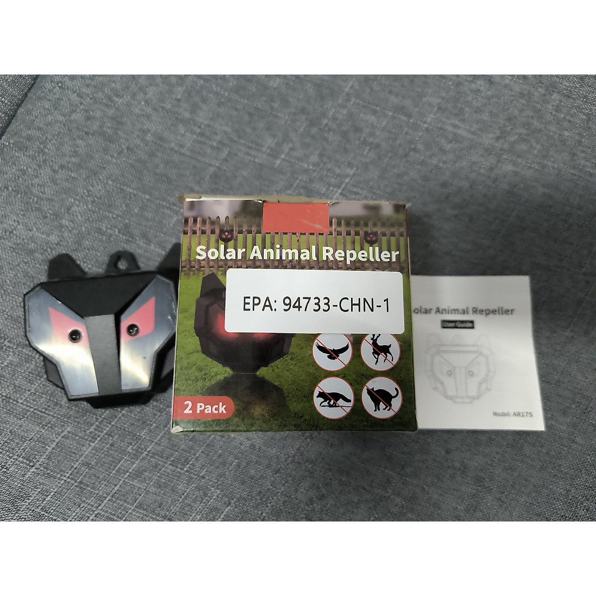 8 Packs Upgraded Solar Animal Repeller Coyote Deterrent with Flashing Lights Deer Repellent Devices Predator Eyes for Raccoon Fox Skunk Predator Lights for Chicken Coop Yard Farm Predator Protection