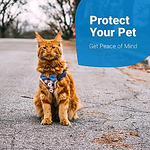 Tractive GPS Cat 4 Tracker Harness Attachment, for Cat Walks with Peace of Mind, Velcro Straps, Black