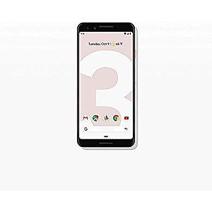 Google Pixel 3 (64GB, 4GB RAM) 5.5 QHD+, IP68 Water Resistant, Snapdragon 845 GSM/CDMA Factory Unlocked (AT&T/T-Mobile/Verizon/Sprint) (Not Pink)
