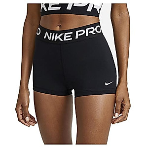 Nike Women's Pro 365 3in Shorts, Black/White, S (46)